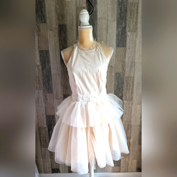Mabel | Dresses | Mable Halter Backless Tulle Dress Nwt | Poshmark
